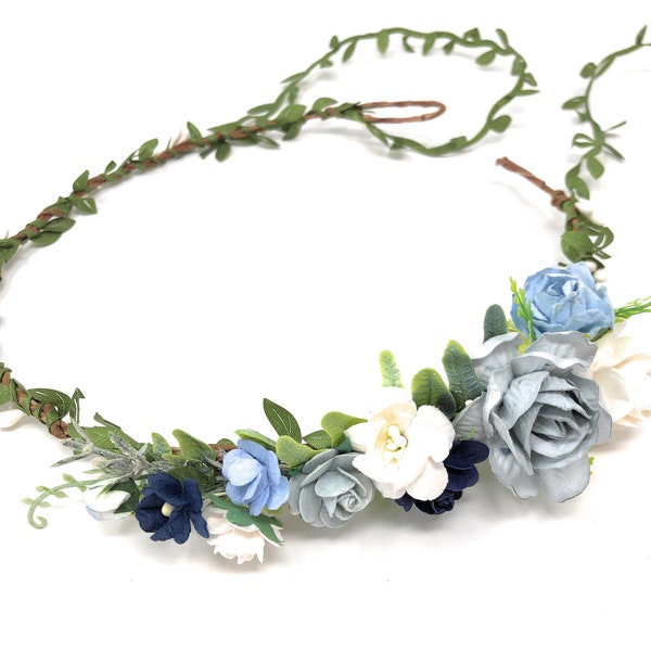 Blue Flower Crown - Etsy