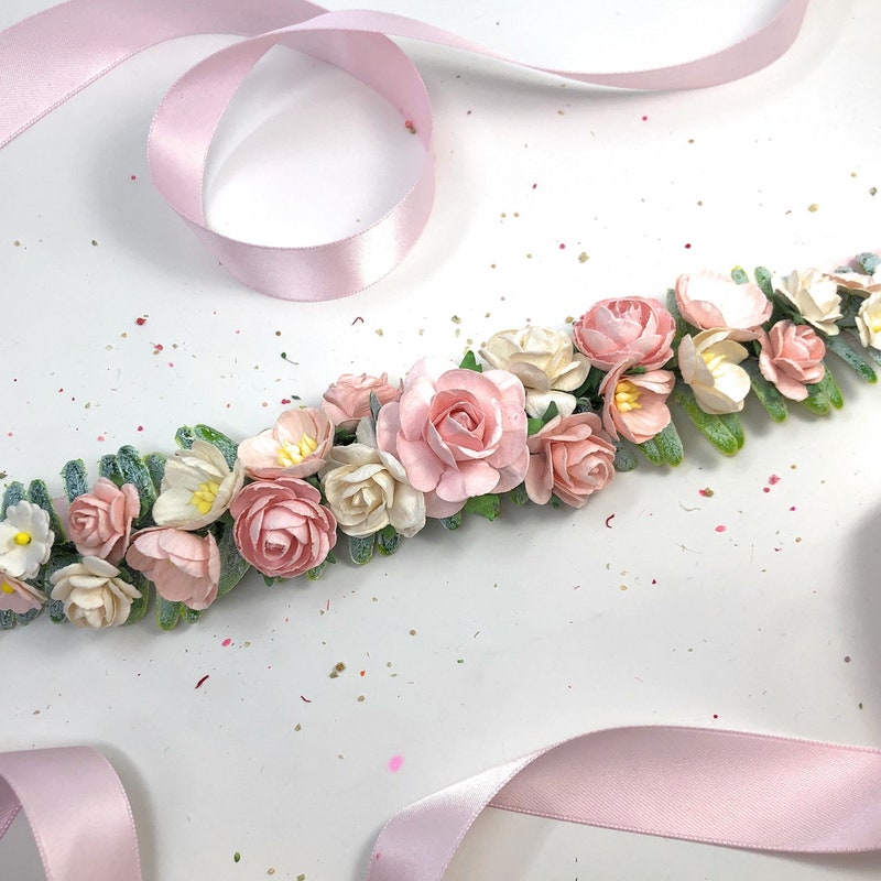 Floral Bridal Sash - Etsy