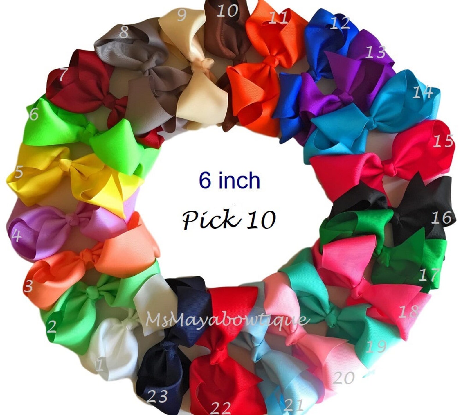 Big Hair Bows 6 Inch Bows Large Hair Bows Girl Hair Bows - Etsy