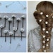 Bridal Hair Pins Small White Wedding Flower Hair Accessories - Etsy