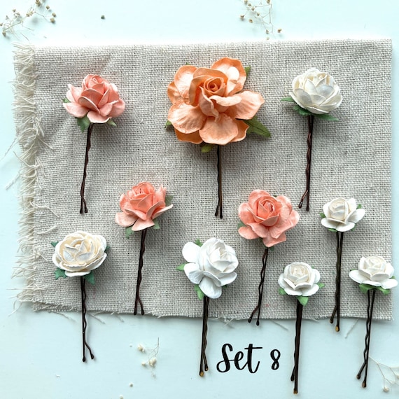 Red Rose Hair Pins Christmas Hair Clips Bridal Hair Pieces Rose Flower Wedding Flower for Braids Hairstyle Prom Floral Hair Accessory Women Etsy