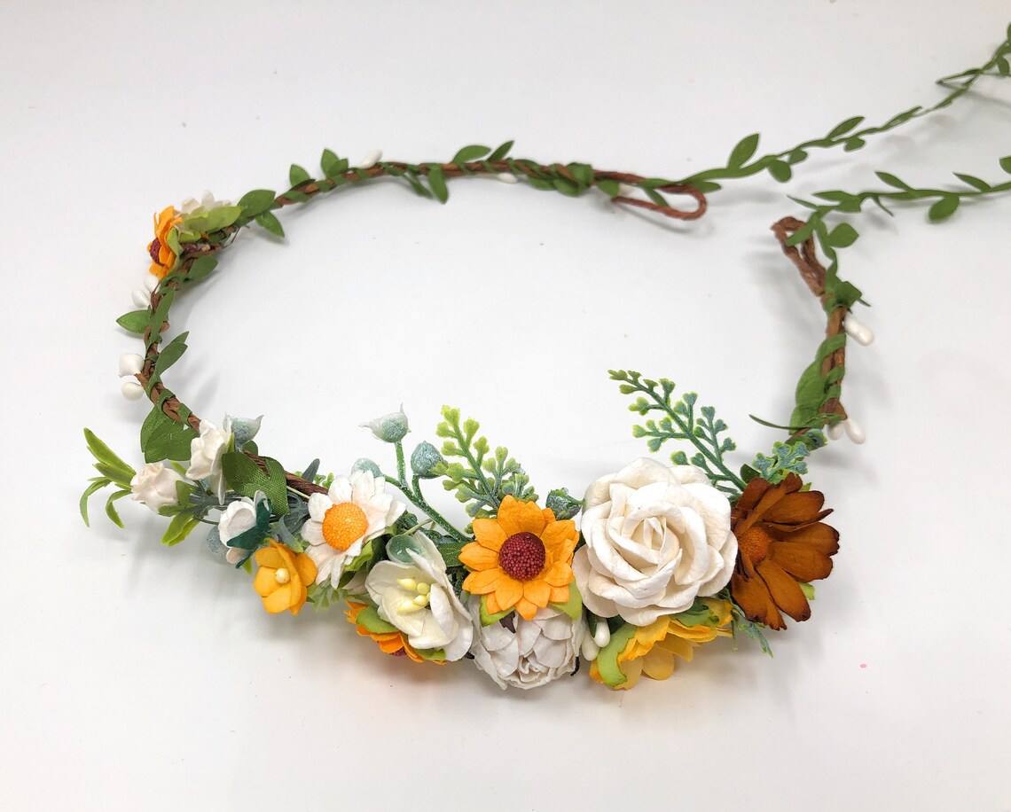 Flower Crown Sunflower Crown Maternity Flower Crown Yellow | Etsy