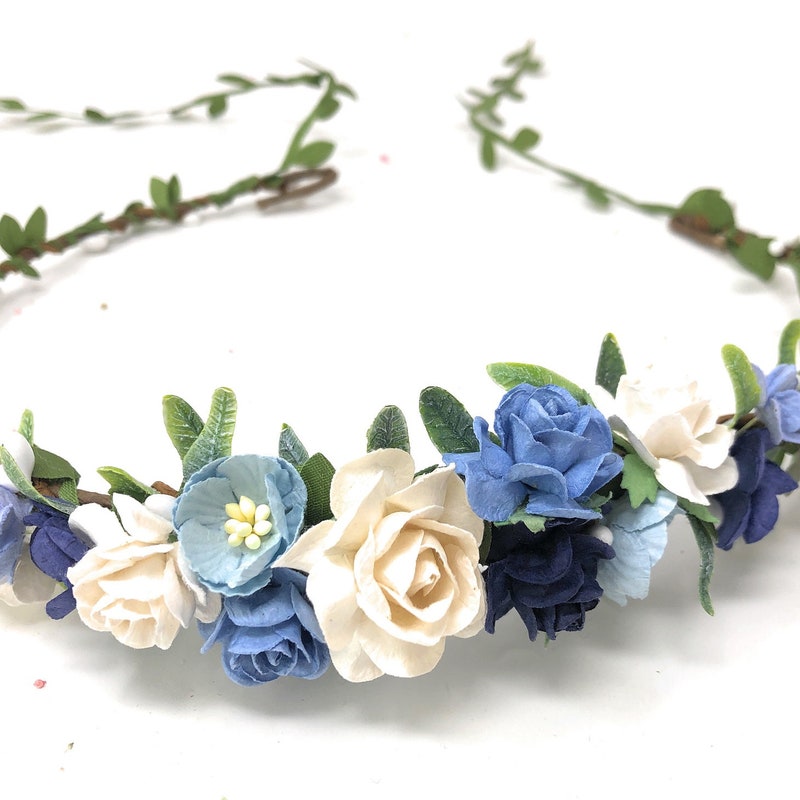 Blue Flower Crown - Etsy