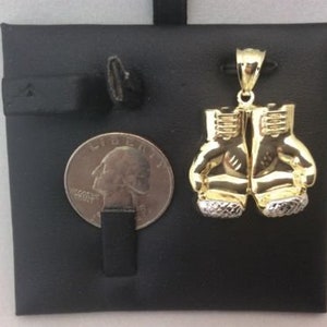 10k Yellow real Gold Boxing Gloves Boxer Gloves Pendant charm | Etsy