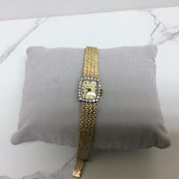 Antique Diamond Watch Bracelet - Vintage 14K Yellow Gold ELOGA ...