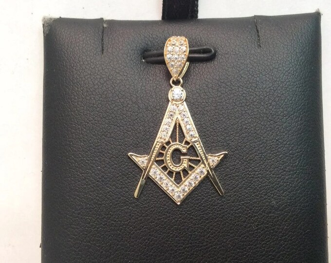 Pendente Massonico raffigurante il simbolo di Compasso e Squadra in ...
