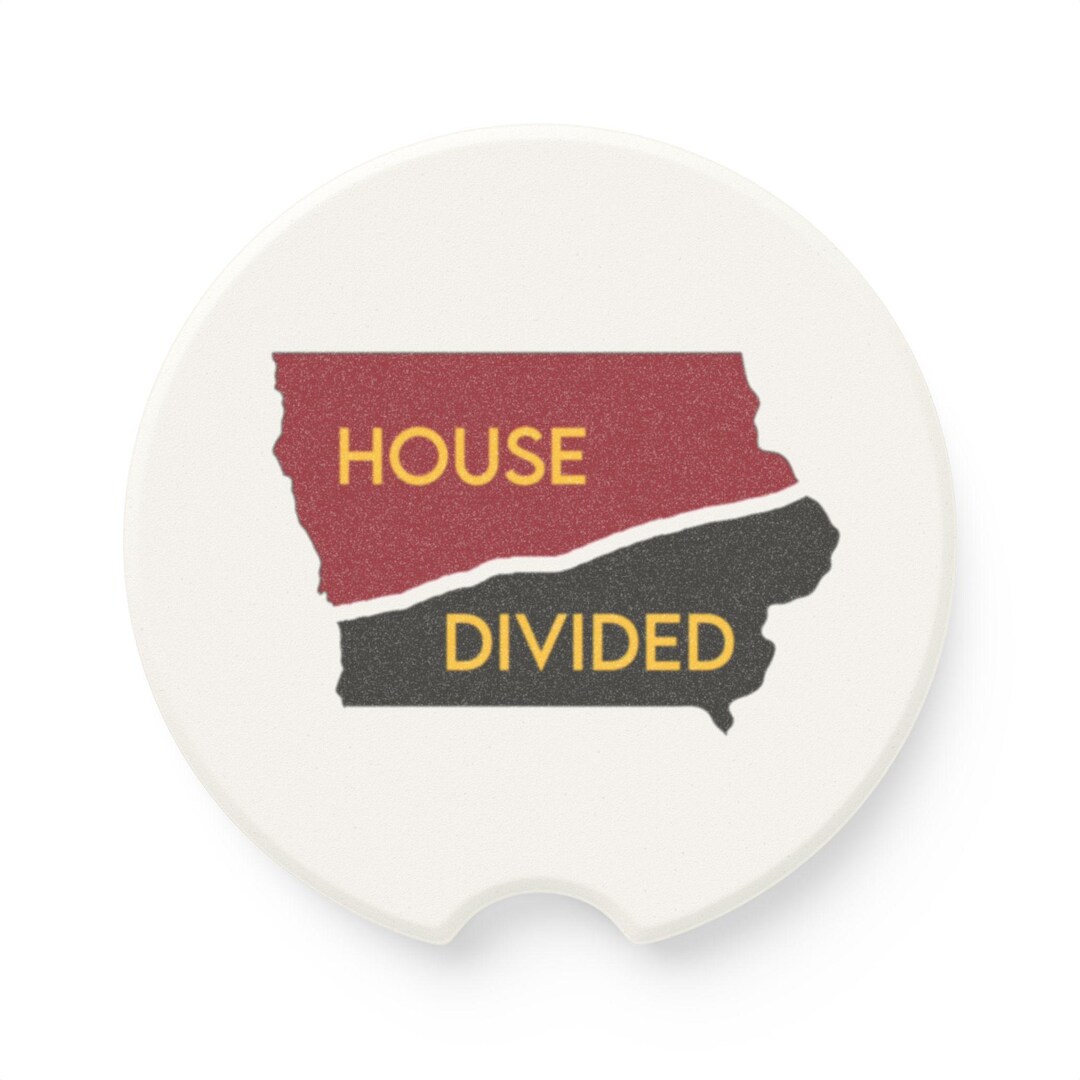 Iowa House Divided Soapstone Car Coaster College Rivalry College Pride ...