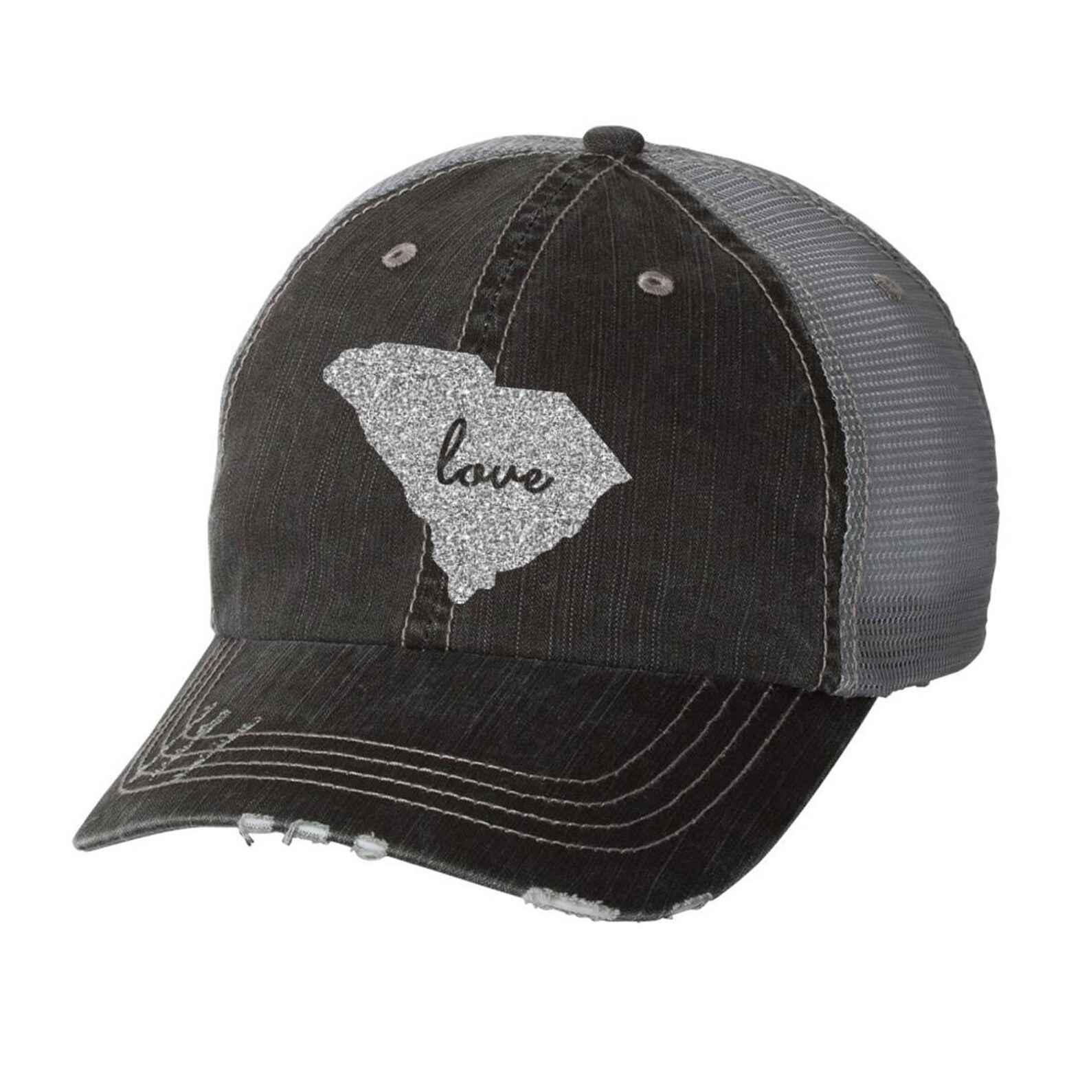 State of South Carolina Love Distressed Ladies Baseball Hat - Etsy