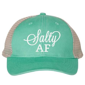 Salty AF Vintage Ponytail Baseball Hat | Mesh | Trucker | Girls Trip ...