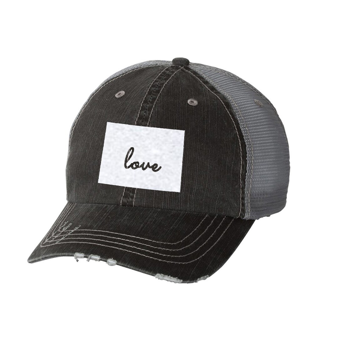 State of Colorado Love Distressed Ladies Baseball Hat Mesh - Etsy
