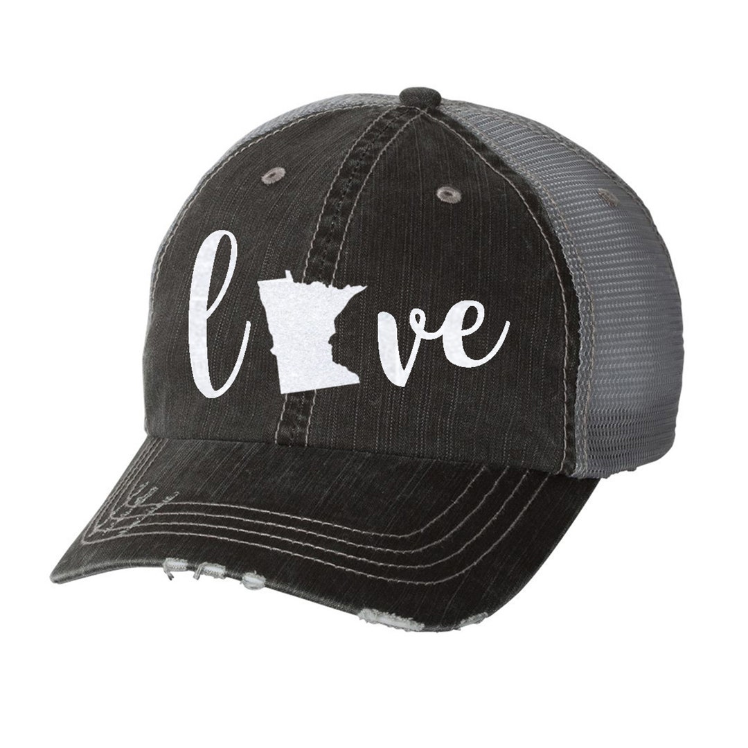 State of Minnesota Distressed Ladies Baseball Hat | Mesh | Trucker ...