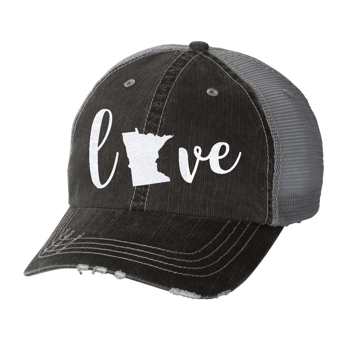 State of Minnesota Distressed Ladies Baseball Hat Mesh | Etsy