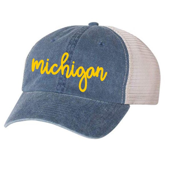 Michigan State Vintage Hat - Etsy