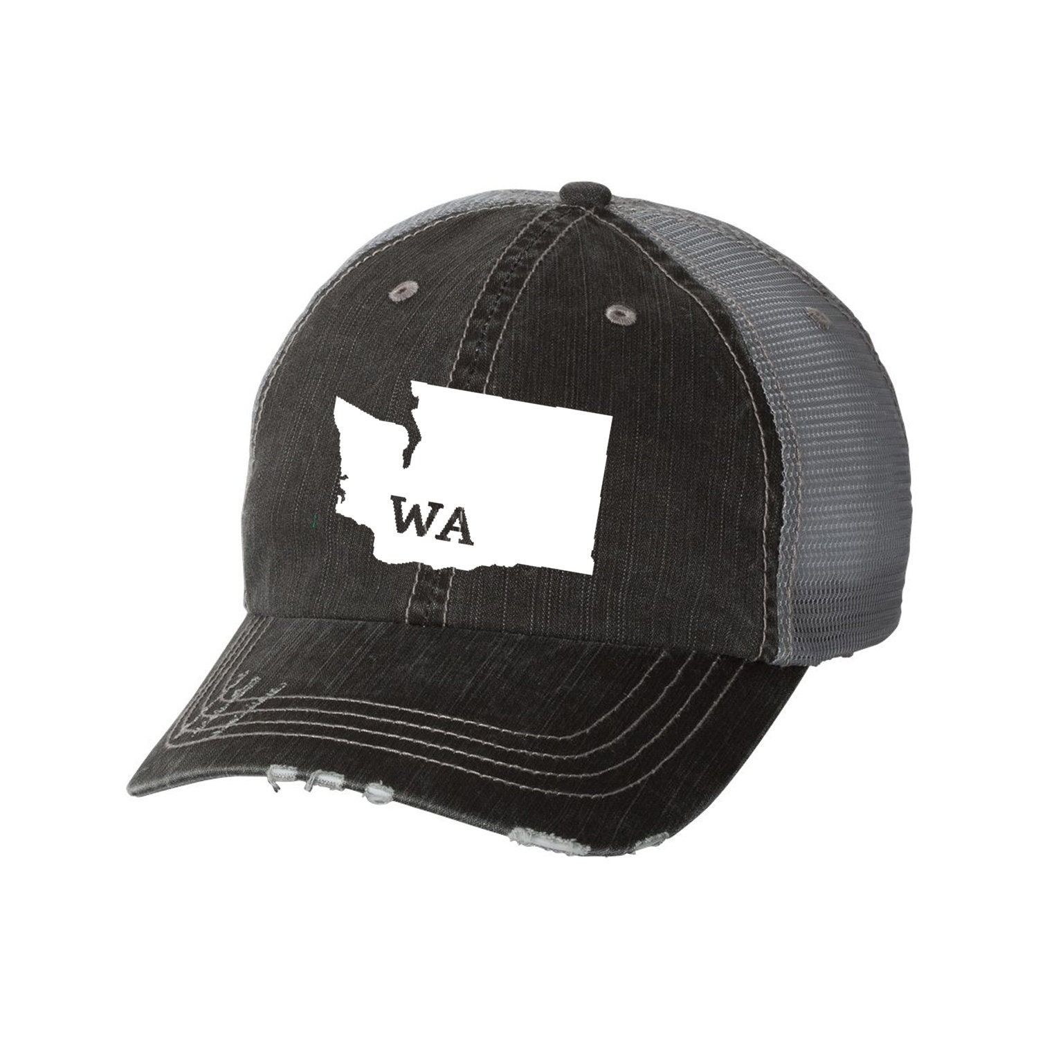 State of Washington Distressed Unisex Baseball Hat Mesh - Etsy