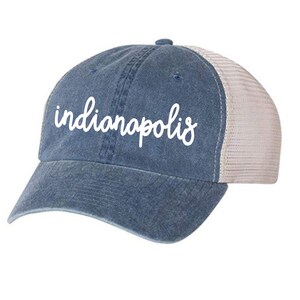Indianapolis Vintage Unisex Baseball Hat Mesh Trucker Snapback Football ...