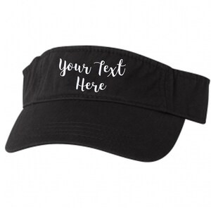 Custom Glitter or Plain Visor | Your Text Here | Your Design ...