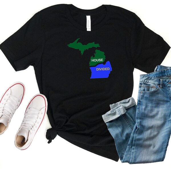 House Divided Shirt Michigan Michigan State - Etsy