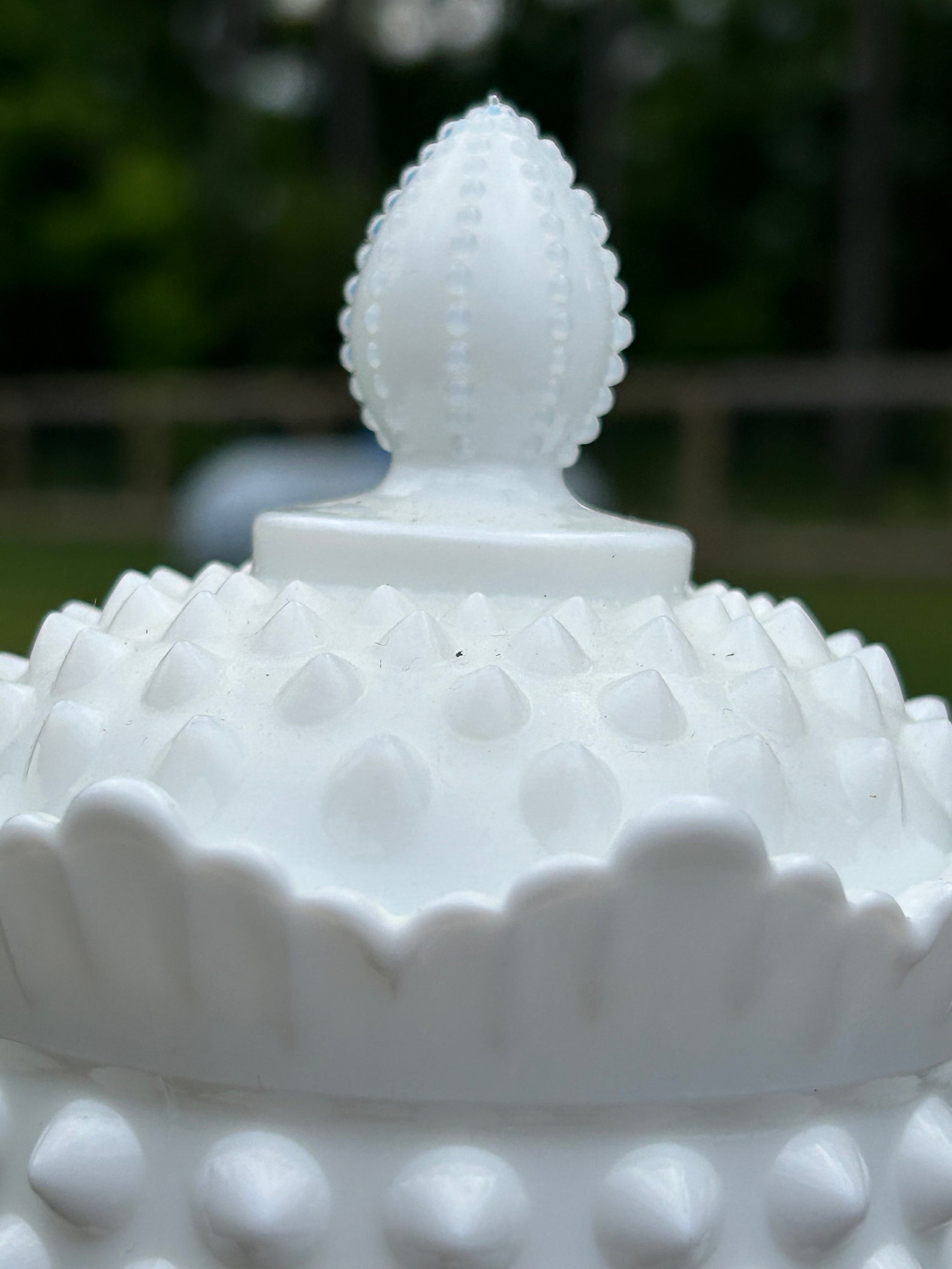 Fenton White Vintage Hob Nob Candy Jar - Etsy