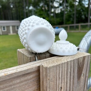Fenton White Vintage Hob Nob Candy Jar - Etsy