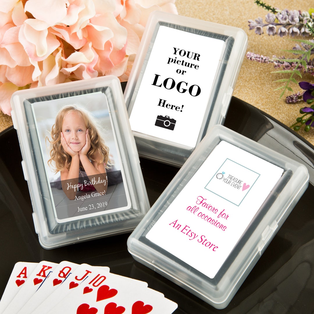 200 Playing Cards With Custom Photo Case Favors Set of 200 - Etsy