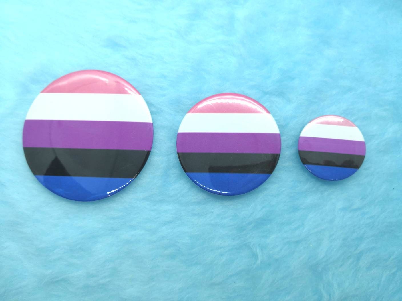 Genderfluid Pride Flag Handpressed Button Badge 32mm, 58mm, 77mm - Etsy