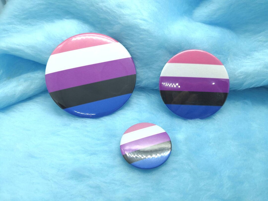 Genderfluid Pride Flag Handpressed Button Badge 32mm, 58mm, 77mm - Etsy