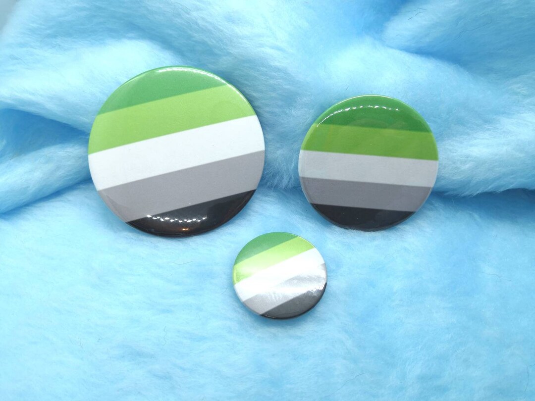 Aromantic Pride Flag Handpressed Button Badge 32mm, 58mm, 77mm - Etsy