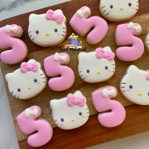 Hello Kitty Birthday Sugar Cookies - Etsy