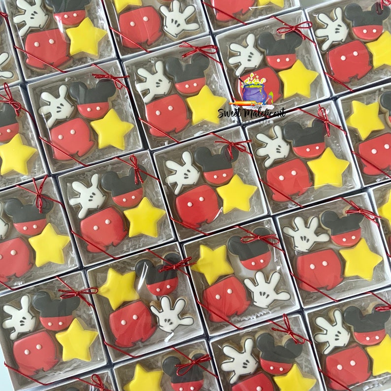 Mickey Mouse Birthday Cookies: 12 Party Favors - Etsy