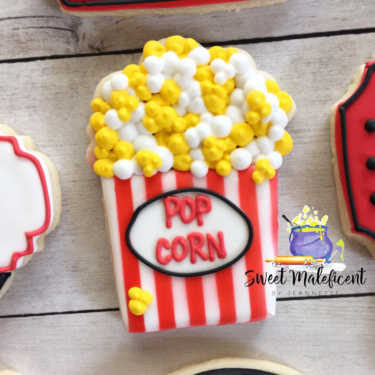 2 Dozen Movie Night Sugar Cookies. Movie Night Birthday - Etsy