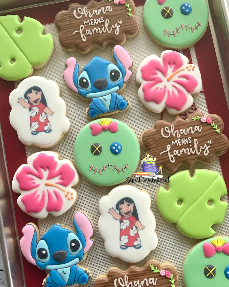 2 Dozen Blue Alien Lilo Sugar Cookies - Etsy