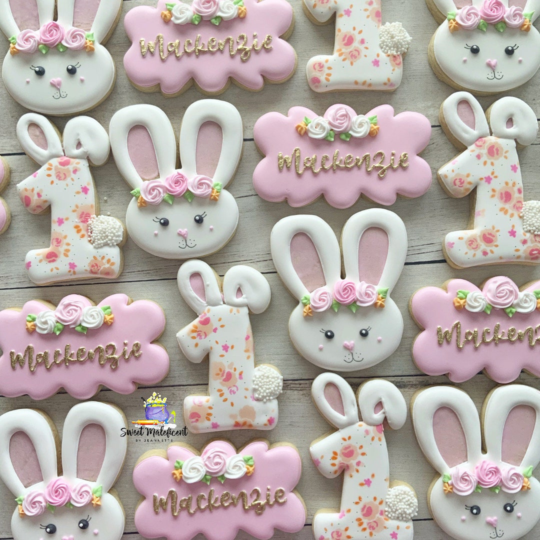 2 Dozen Somebunny is One Birthday Cookies - Etsy