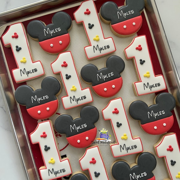 Mickey Mouse Cookies - Etsy