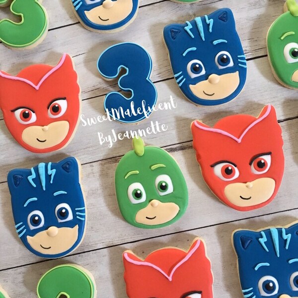 Pj Mask Cookies - Etsy