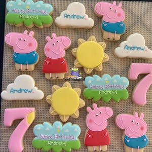 2 Dozen Pig Birthday Cookies - Etsy