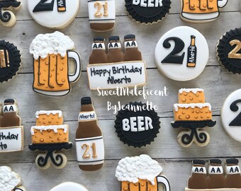 Happy 21st Birthday Decorated Cookies, - Etsy