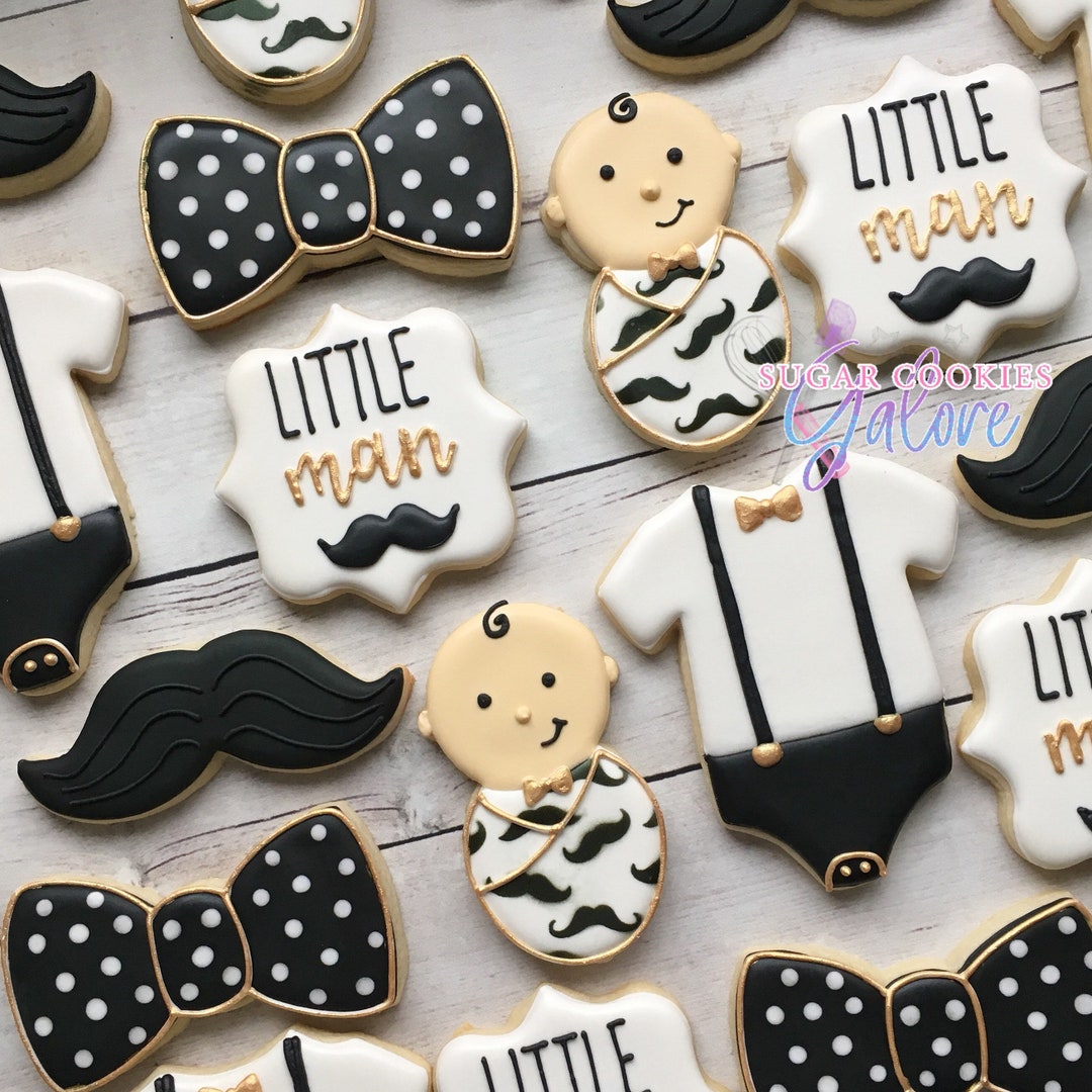 2 Dozen Lil Man Baby Shower Cookies . Lil Man Party Favors Mr ...