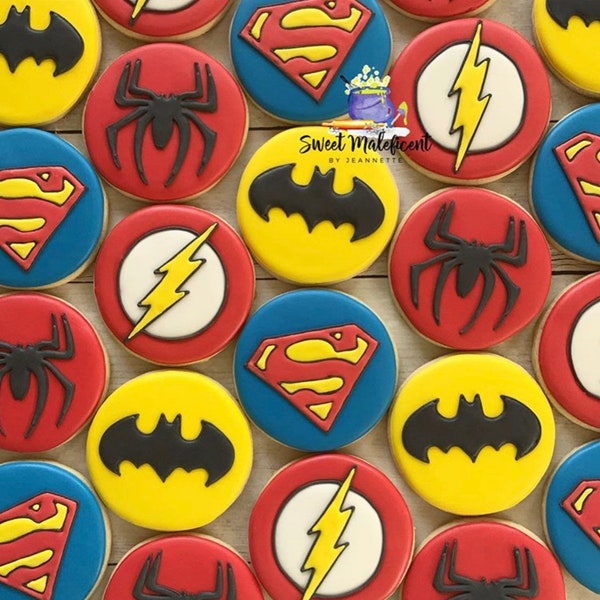 Superhero Cookies - Etsy