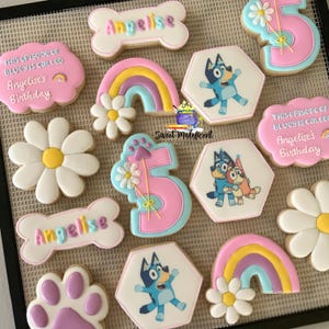 2 Dozen Birthday Blue Inspired Sugar Cookies - Etsy