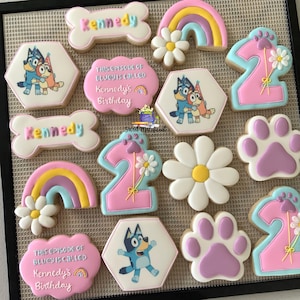 2 Dozen Birthday Blue Inspired Sugar Cookies - Etsy