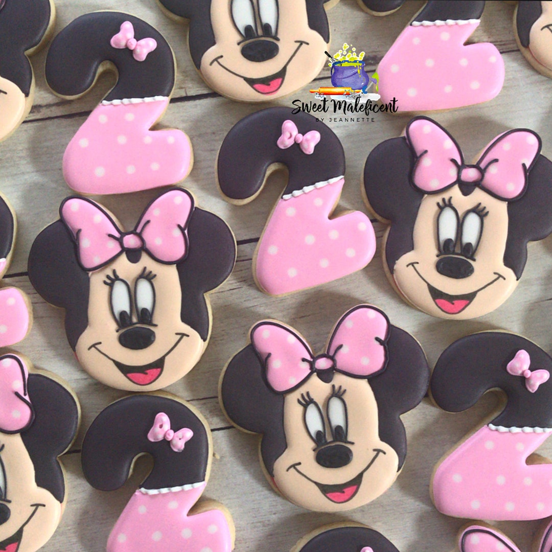 2 Dozen Minnie Mouse Sugar Cookies . Minnie Mouse Cookie Favors . - Etsy