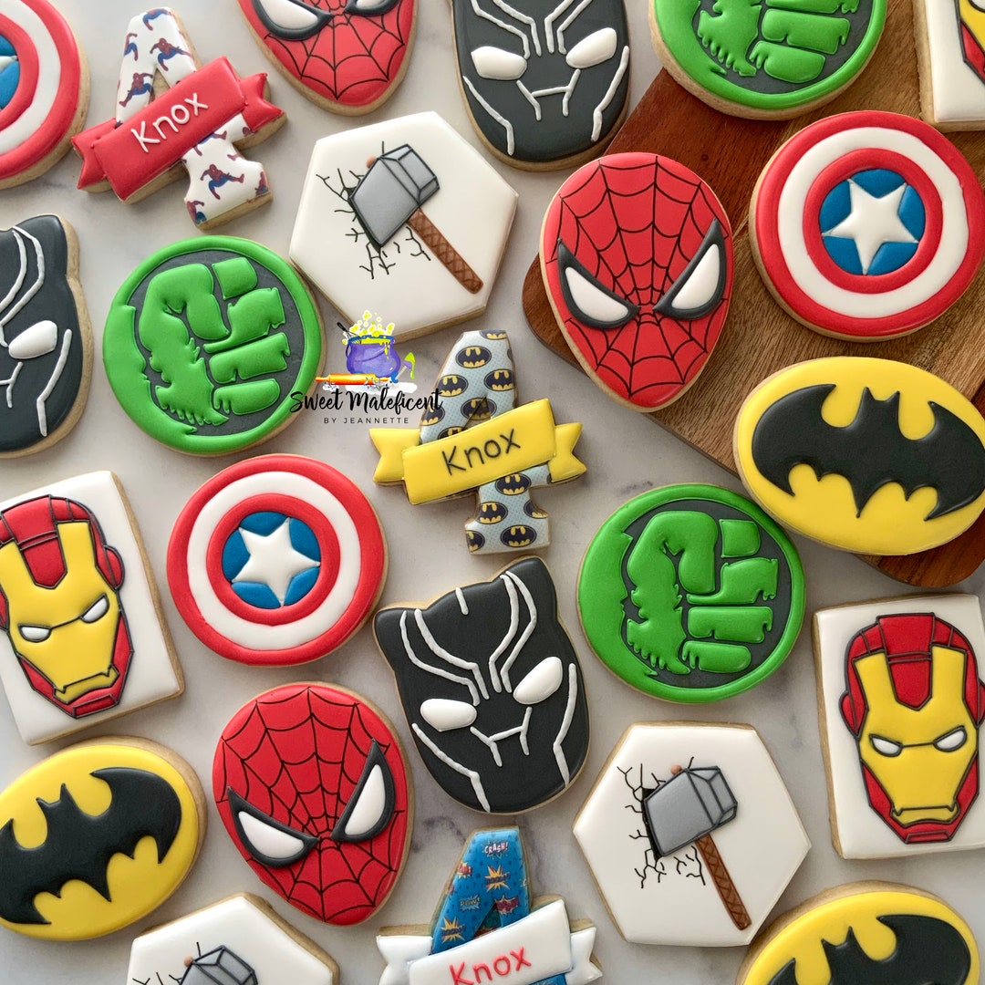 2 Dozen Super Hero Cookies - Etsy