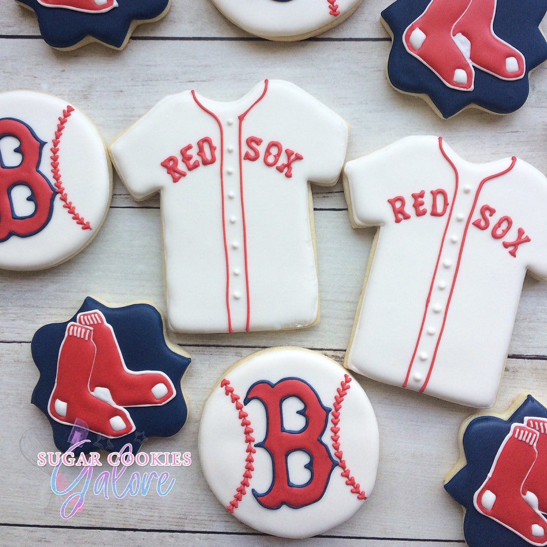 1 Dozen Boston Red Sox Inspired Cookies • Baseball Sugar Cookies ...