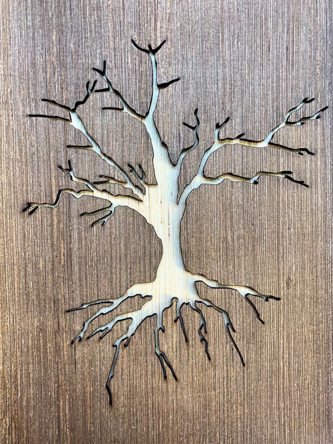 Tree Root Wall Art Wood Tree Wall Décor Framed Tree Wall | Etsy