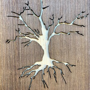 Tree Root Wall Art, Wood Tree Wall Décor, Framed Tree Wall Art, Rustic ...