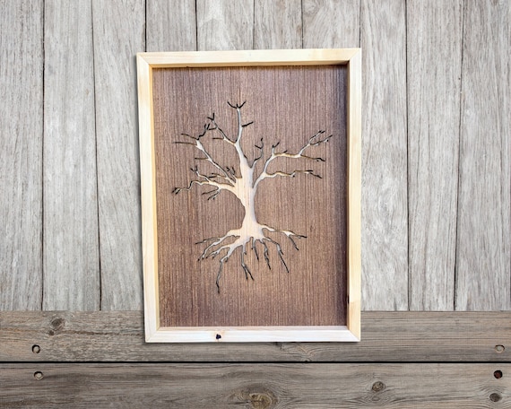 Framed Tree Branch Art