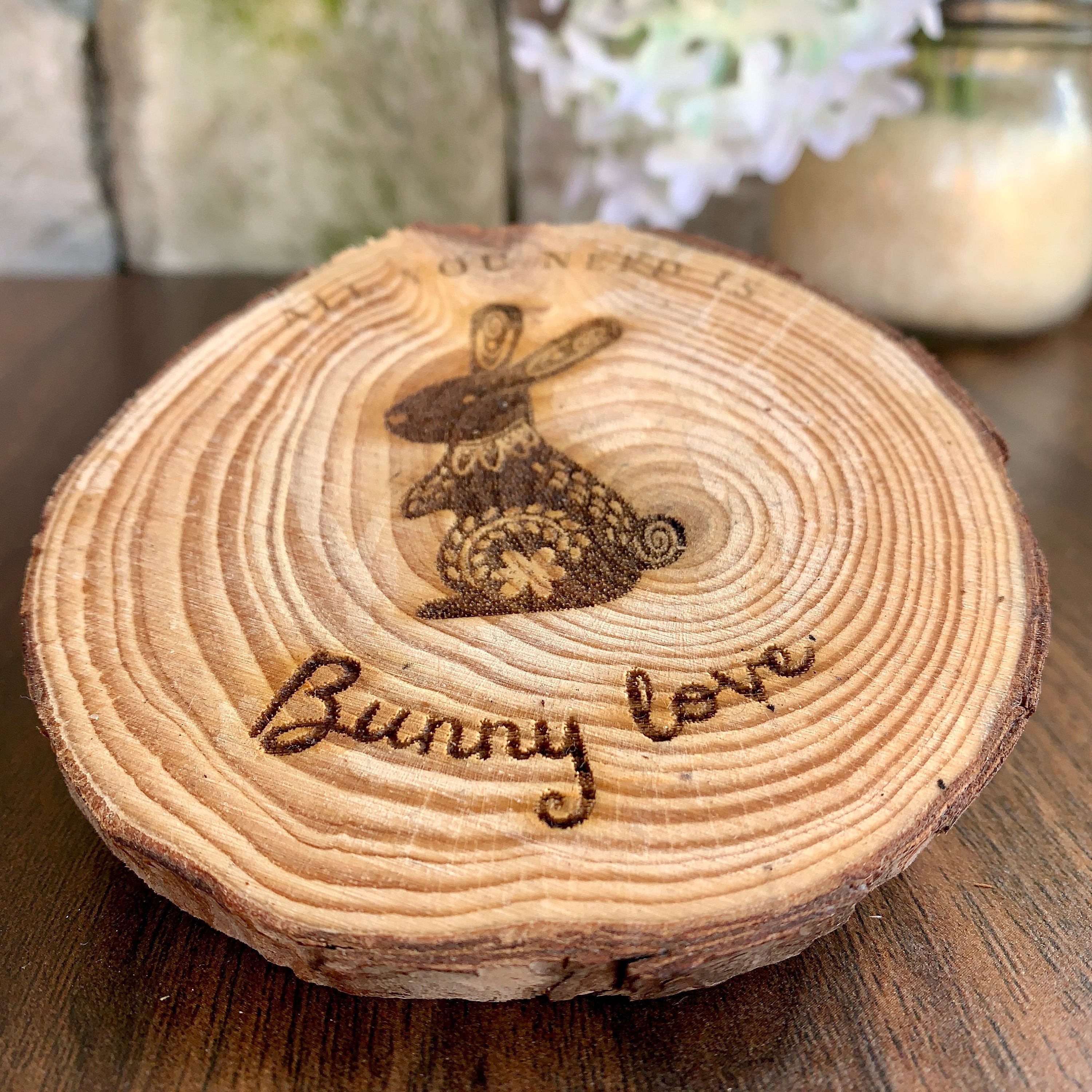 Wood Bunny Coasters Bunny Drink Coasters Rabbit Coasters | Etsy