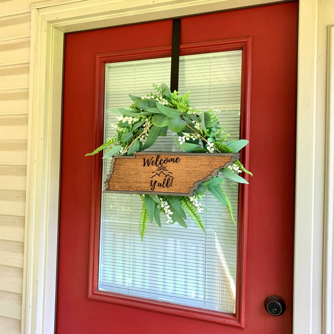 Welcome Sign Front Door Decor, Outdoor Welcome Sign Door Hanger Custom ...