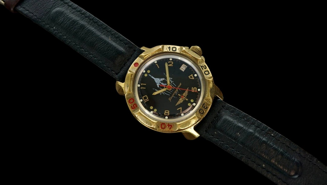 Vintage Soviet Military Watch Vostok Pilot Plane MIG Komandirskie 17 ...
