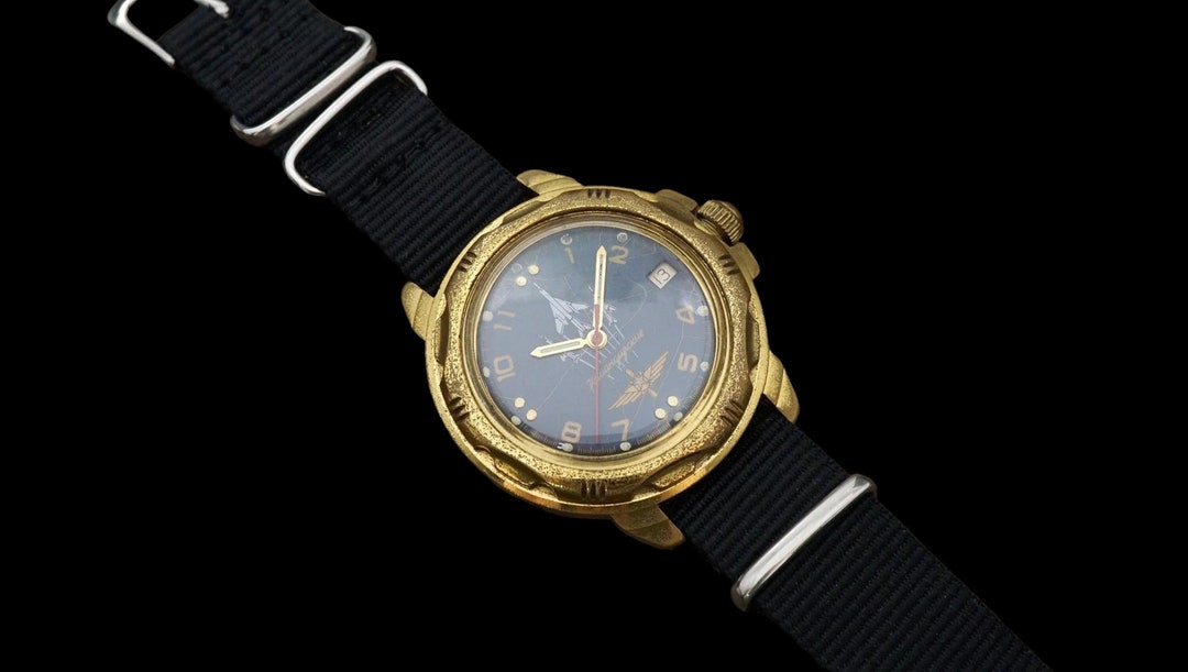 Vintage Soviet Military Watch Vostok Komandirskie Pilot Mig Airgraft 17 ...